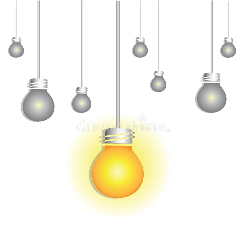 Idea bulb stock illustration. Illustration of light, bulb - 40851219