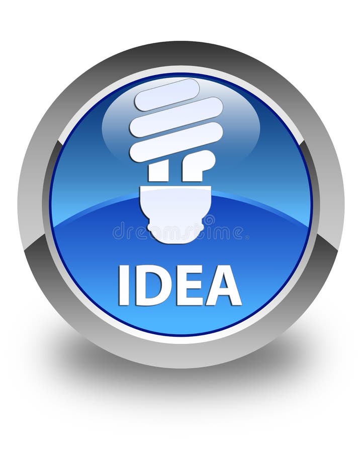 Idea (bulb Icon) Glossy Blue Round Button Stock Illustration ...