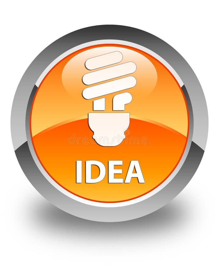 Idea (bulb Icon) Glossy Orange Round Button Stock Illustration ...