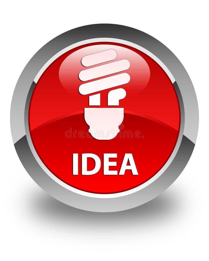Idea (bulb Icon) Glossy Red Round Button Stock Illustration ...
