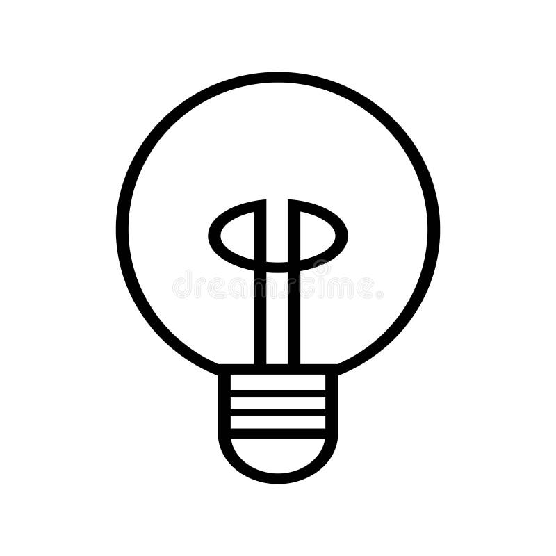 Idea Bulb Icon. Light Bulb Symbol Stock Vector - Illustration of ...