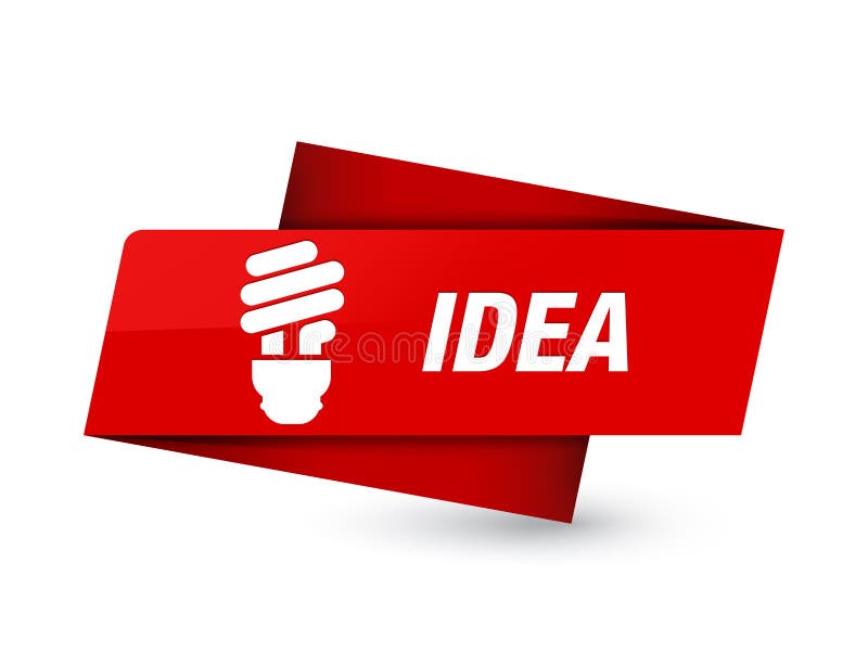 Idea (bulb Icon) Premium Red Tag Sign Stock Illustration - Illustration ...