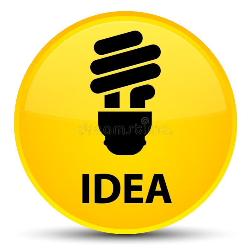 Idea (bulb Icon) Special Yellow Round Button Stock Illustration ...