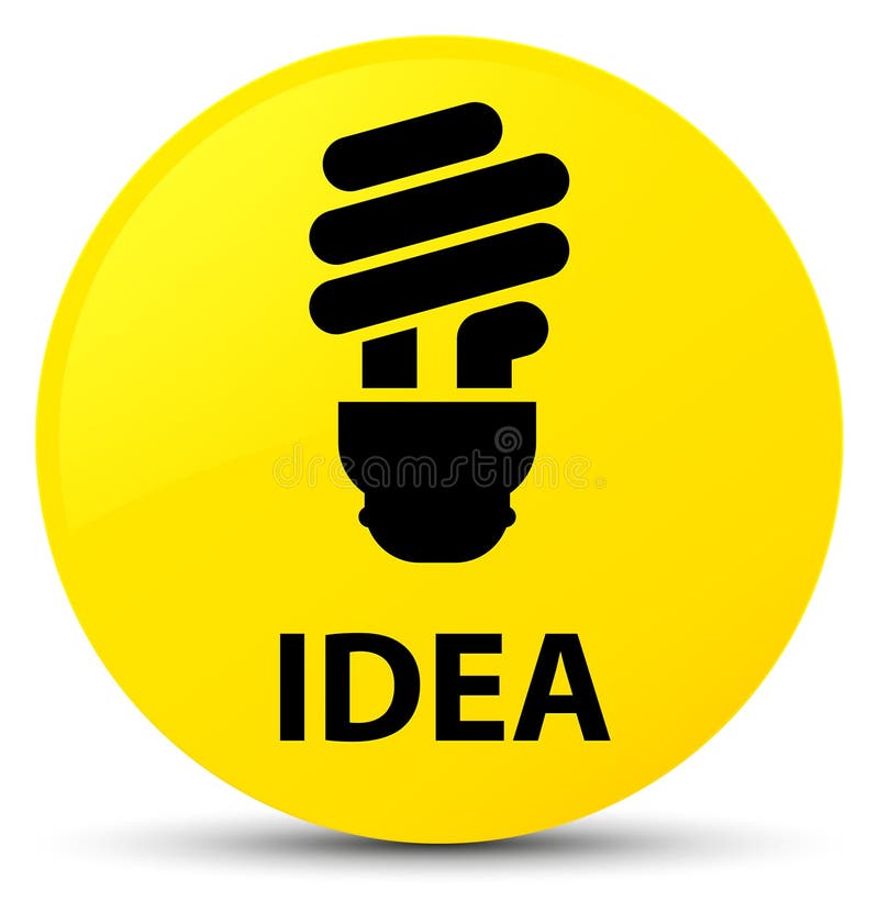 Idea (bulb Icon) Yellow Round Button Stock Illustration - Illustration ...