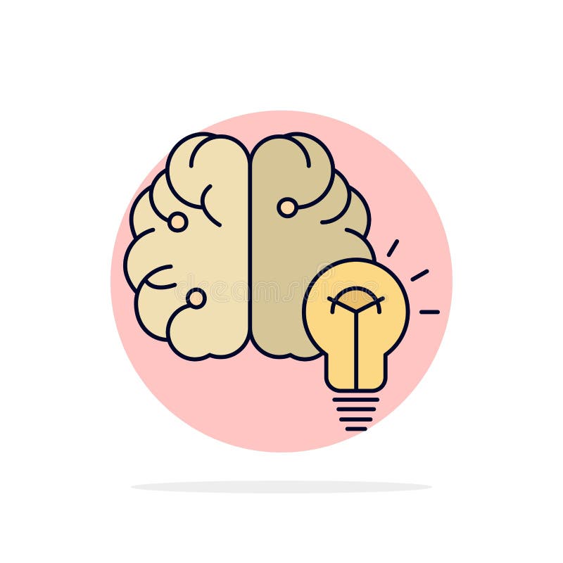 Idea, Business, Brain, Mind, Bulb Flat Color Icon Vector Stock Vector ...