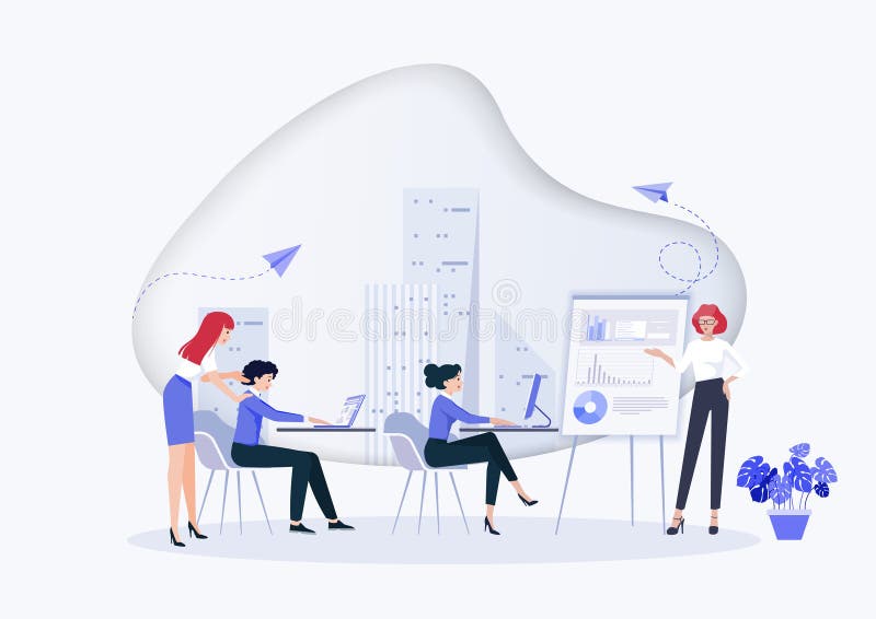 Idea and Business Concept for Teamwork. Training .vector Stock Vector ...