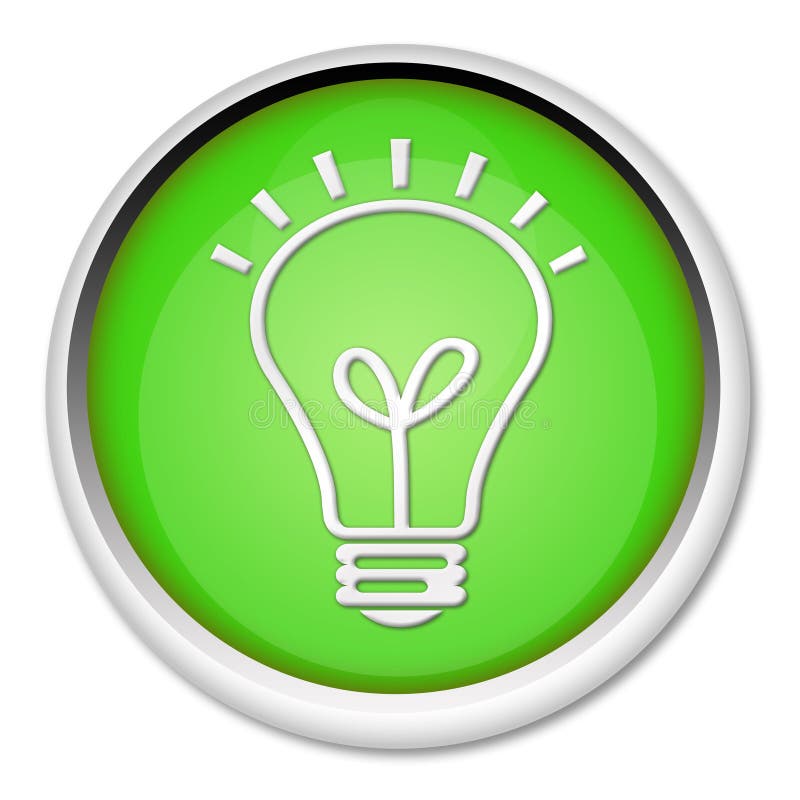 Idea button stock illustration. Illustration of bright - 10755733