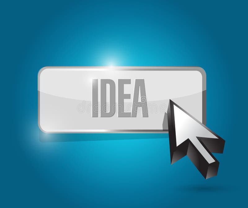 Idea Button stock vector. Illustration of design, light - 4629118