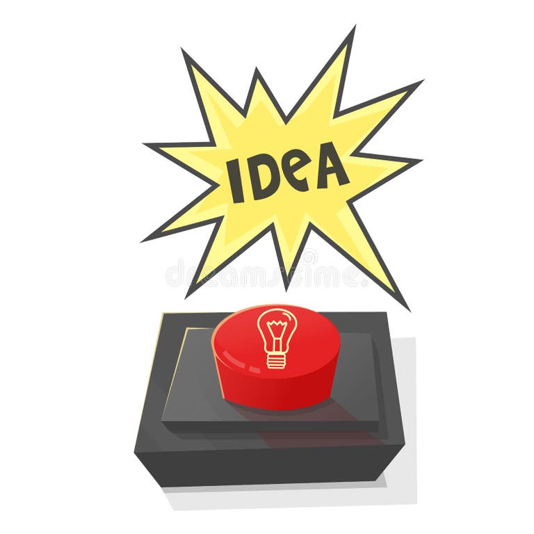 Idea button stock vector. Illustration of concept, creative - 53962348
