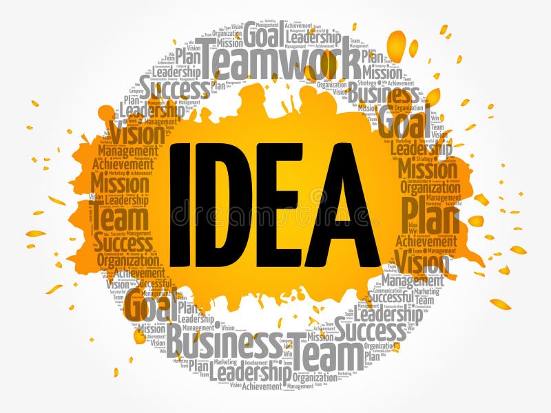 Idea word cloud circle stock illustration. Illustration of creativity ...