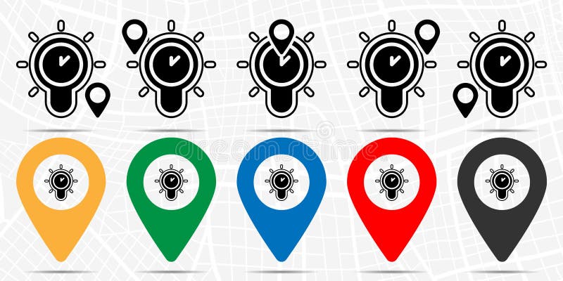 Hand Time Location Icon Stock Illustrations – 1,809 Hand Time Location ...