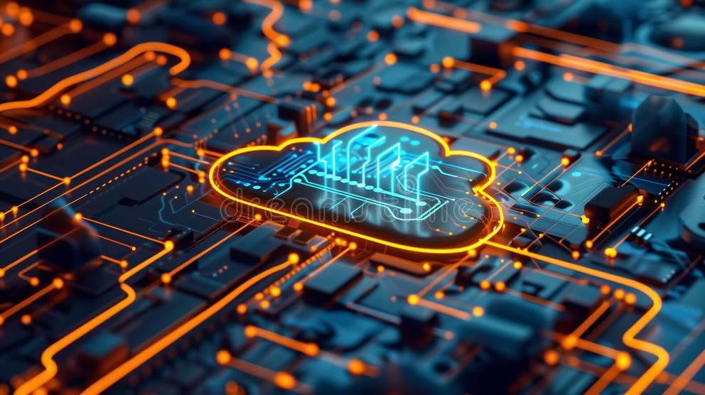 The Idea of Cloud Computing Links Technology and Communication D Stock ...