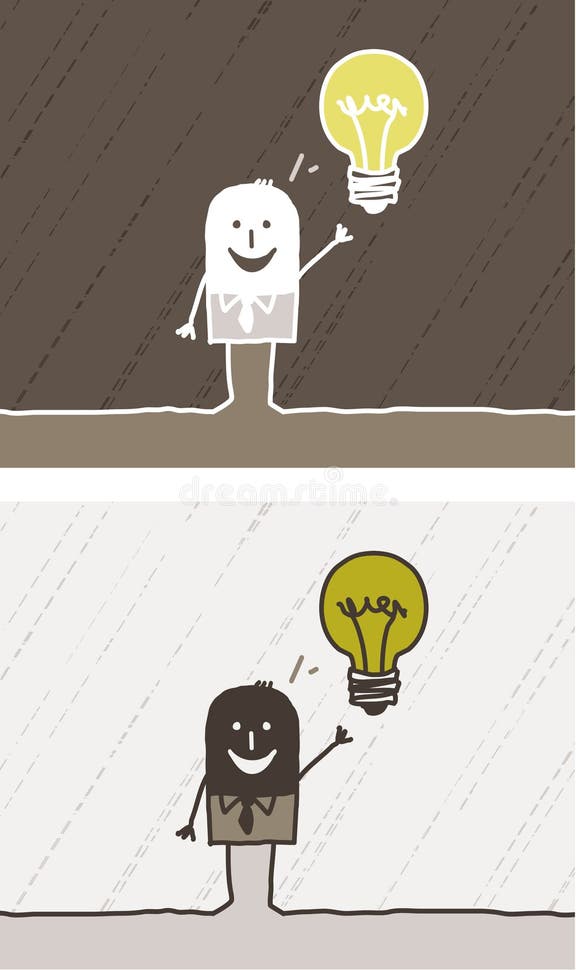 Idea colored cartoon stock vector. Illustration of sketch - 13513555