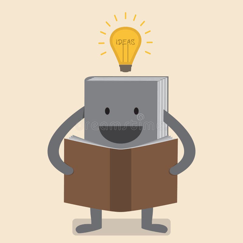Idea coming from book stock vector. Illustration of intelligence - 33055972