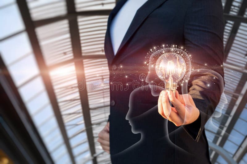 Idea Concept with Artificial Intelligence and Thinking Stock ...