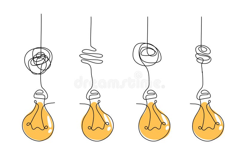 Idea Concept, Creative Bulb Sign, Innovations. Keep it Simple Business ...
