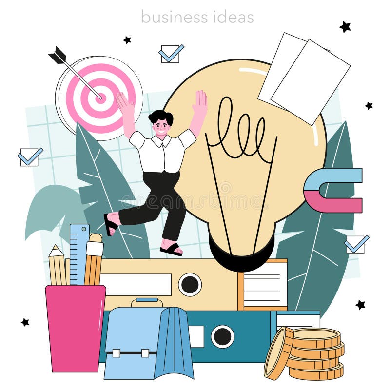 Idea Concept. Creative Innovations or Solutions Generation Stock Vector ...