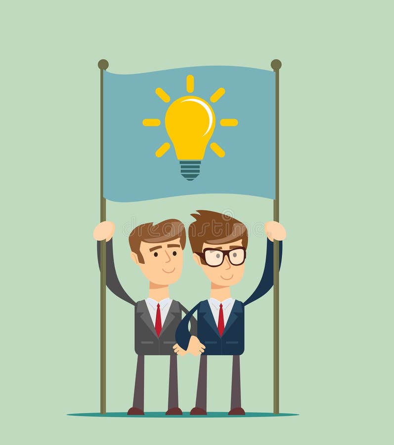 Idea Concept Flat Design, Vector Stock Vector - Illustration of ...