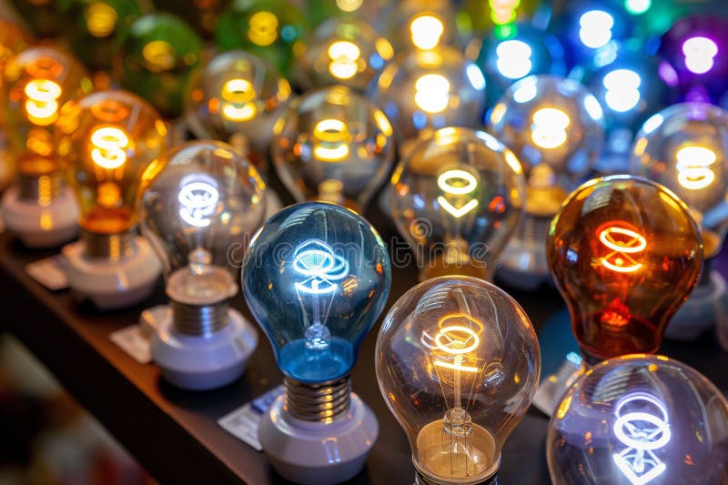 Idea Concept with Glowing Led Bulb, Electric LED Lightbulb Stock Photo ...