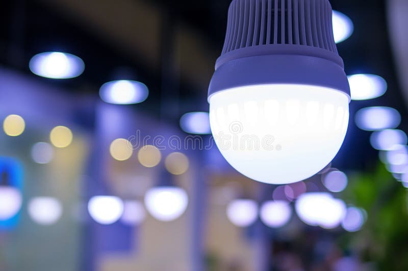 Idea Concept with Glowing Led Bulb, Electric LED Lightbulb Stock Photo ...