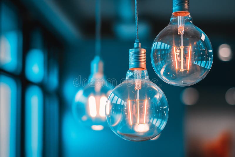 Idea Concept with Glowing Led Bulb, Electric LED Lightbulb Stock Image ...