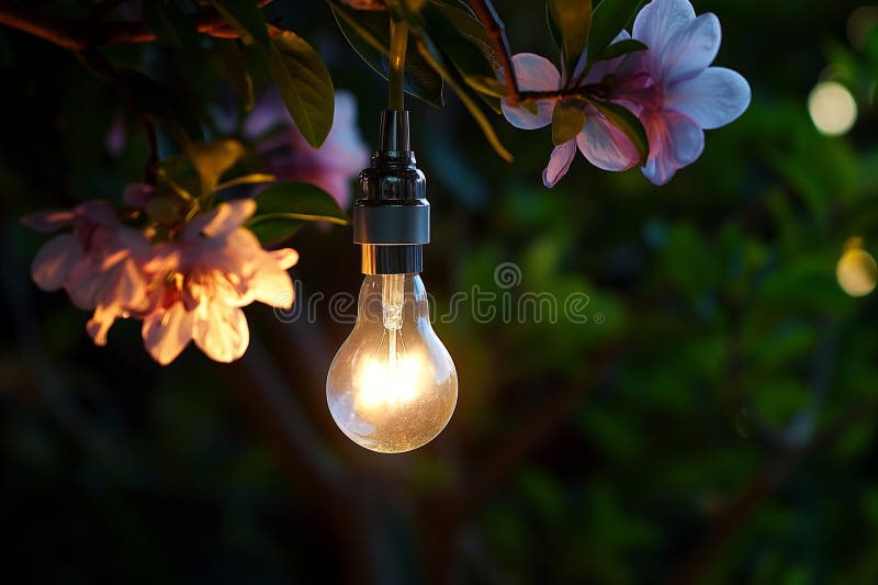 Idea Concept with Glowing Led Bulb, Electric LED Lightbulb Stock Image ...