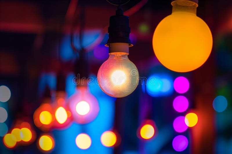 Idea Concept with Glowing Led Bulb, Electric LED Lightbulb Stock Image ...