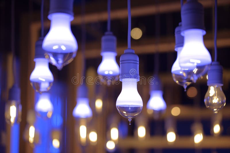 Idea Concept with Glowing Led Bulb, Electric LED Lightbulb Stock Image ...