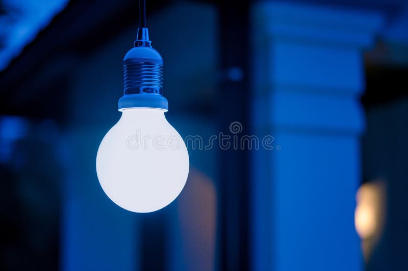 Idea Concept with Glowing Led Bulb, Electric LED Lightbulb Stock Photo ...
