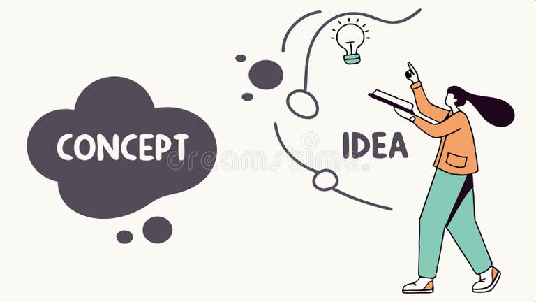 Idea Concept Illustration, Brainstorming and Creative Thinking Vector ...