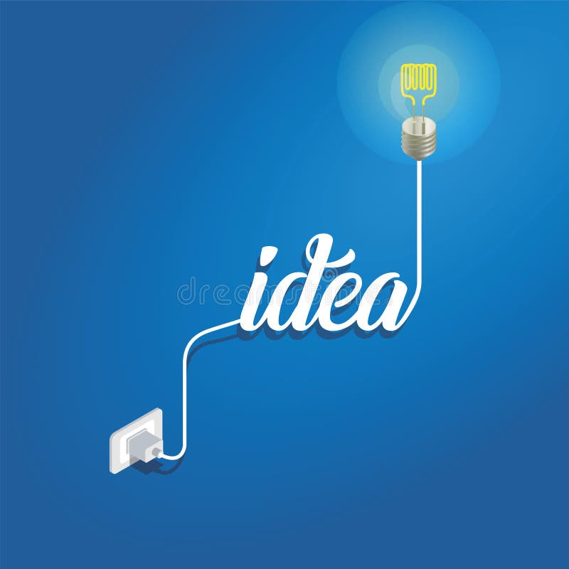 Idea stock vector. Illustration of ideas, plug, yellow - 89562051