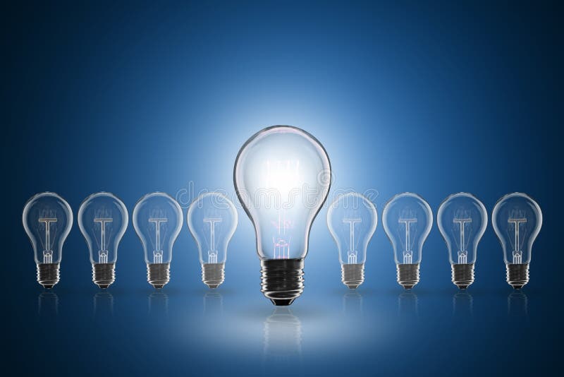 Idea Concept - Light Bulb On The Color Background Stock Image - Image ...