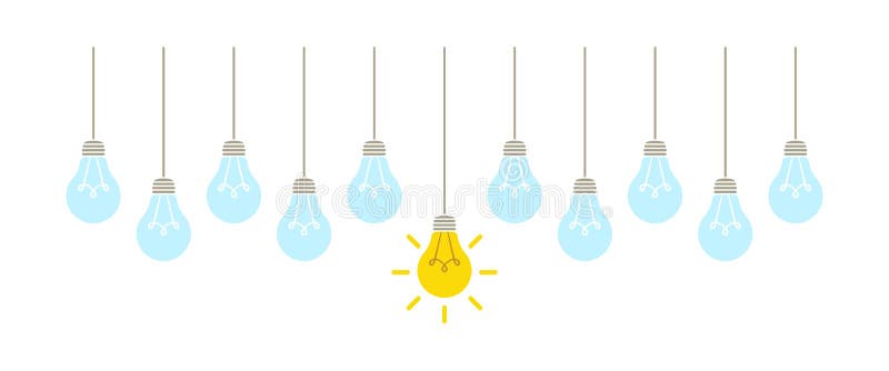 Idea Concept Light Bulbs Set. Illustration Stock Illustration ... Idea Concept Light Bulbs Set. Illustration Stock Illustration ...