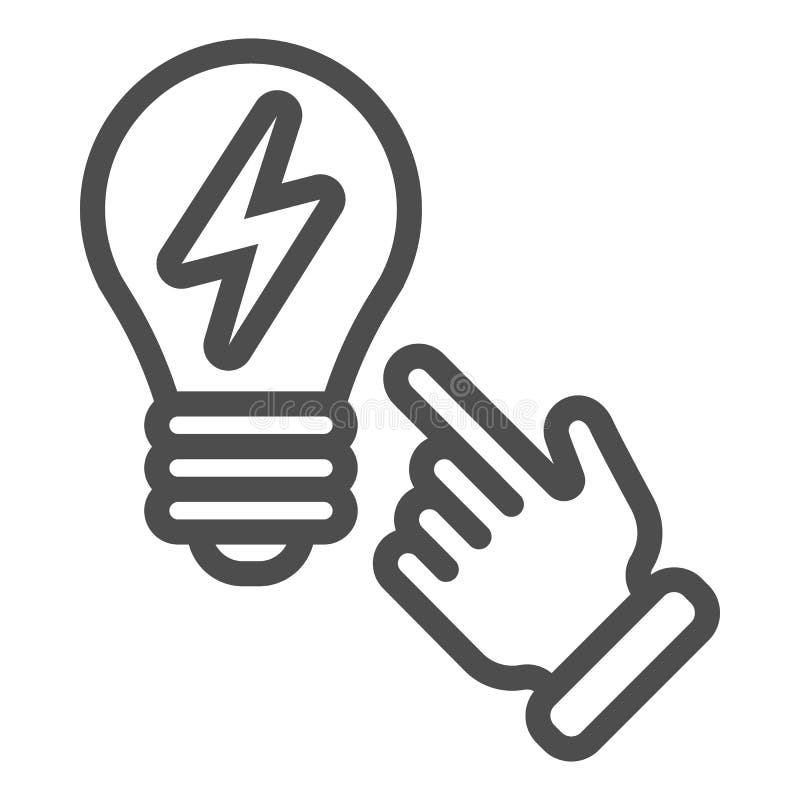Solution Line and Glyph Icon. Light Bulb in Hands Vector Illustration ... Solution Line and Glyph Icon. Light Bulb in Hands Vector Illustration ...