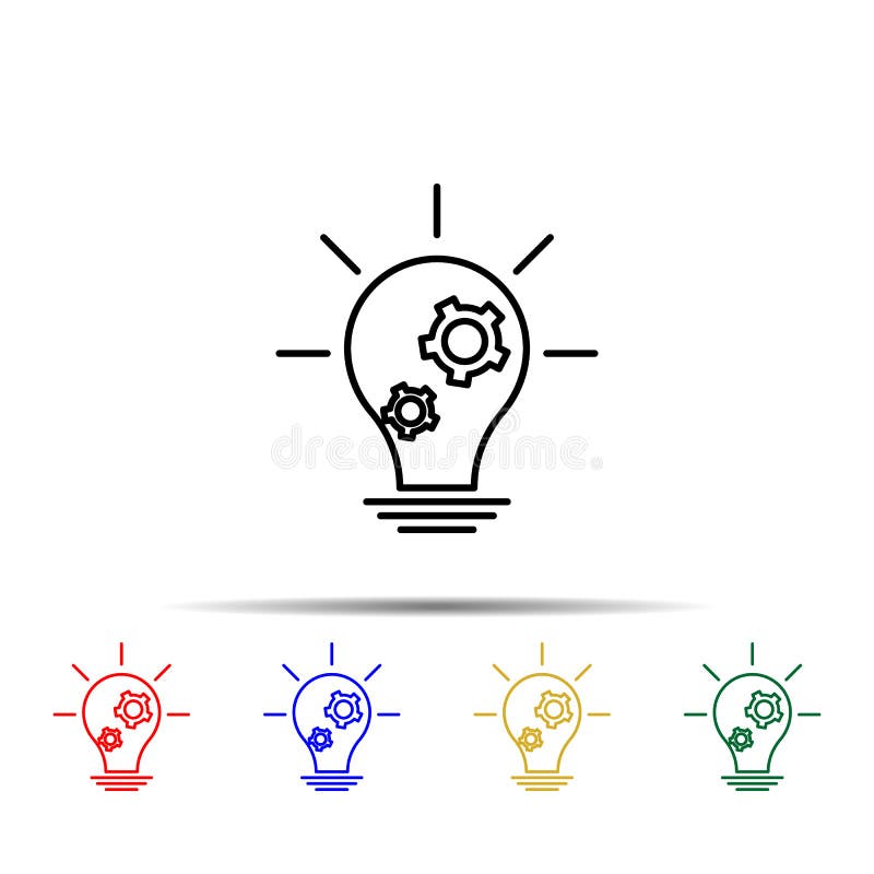 Idea Concept Multi Color Style Icon Simple Thin Line Outline Vector Of Web Icons For Ui And Ux