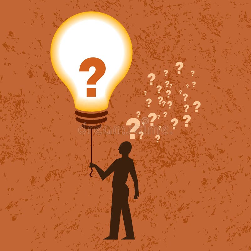Idea Concepts with Power and Question Mark Stock Vector - Illustration ...