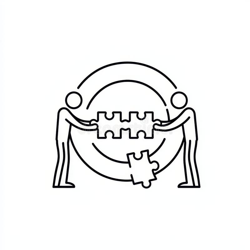 The Idea of Cooperation and Teamwork in a Linear Icon. Joining the Dots ...