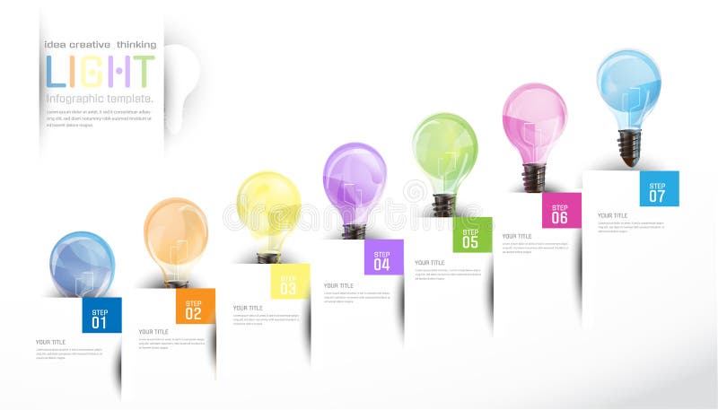 Idea Creative Thinking Light.Infographic Template Stock Vector ...