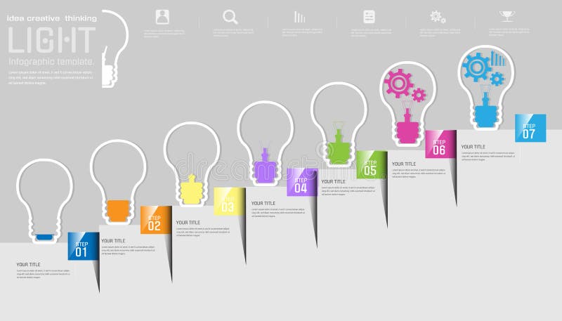 Idea Creative Thinking Light.Infographic Template.light Bulb Shine ...
