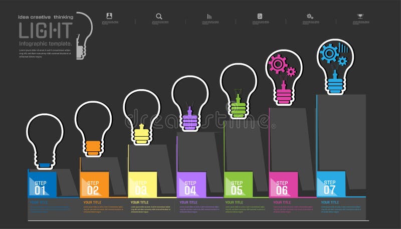 Idea Creative Thinking Light.Infographic Template Stock Vector ...