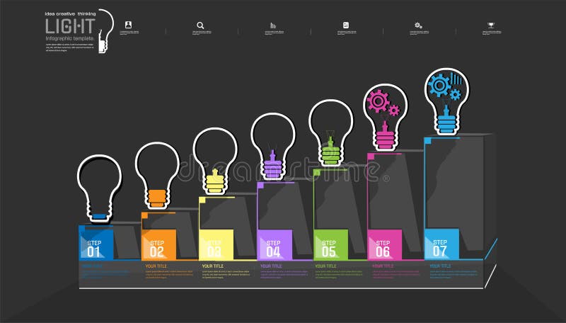 Idea Creative Thinking Light.Infographic Template Stock Vector ...