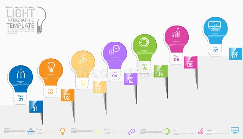 Idea Creative Thinking Light.Infographic Template Stock Vector ...
