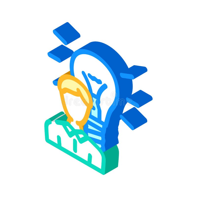 Idea Customer Testimonial Isometric Icon Vector Illustration Stock ...