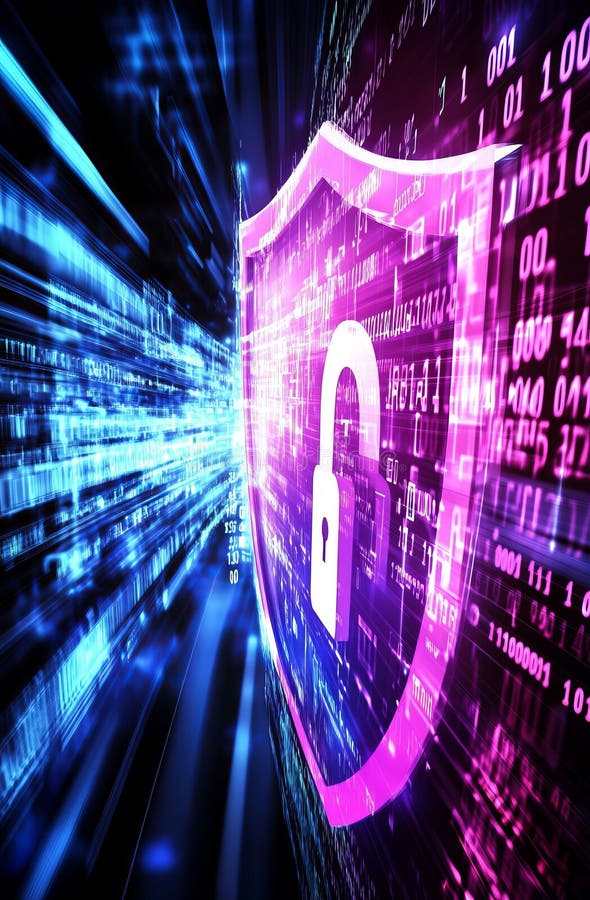 The Idea of Cybersecurity, Data Privacy, and Defense, Depicted by a ...