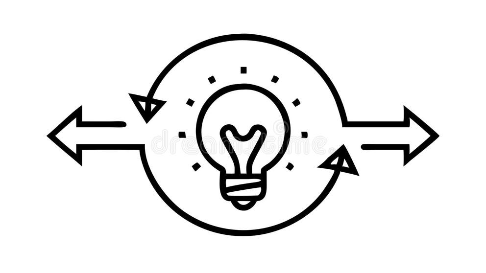 Idea Cycle Iteration Icon, Continuous Innovation Loop, Vector Design ...