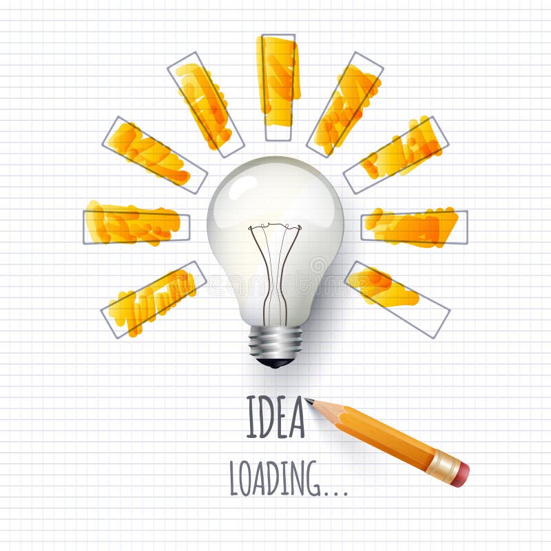 Idea. Design of Progress Bar, Loading Creativity Stock Vector ...