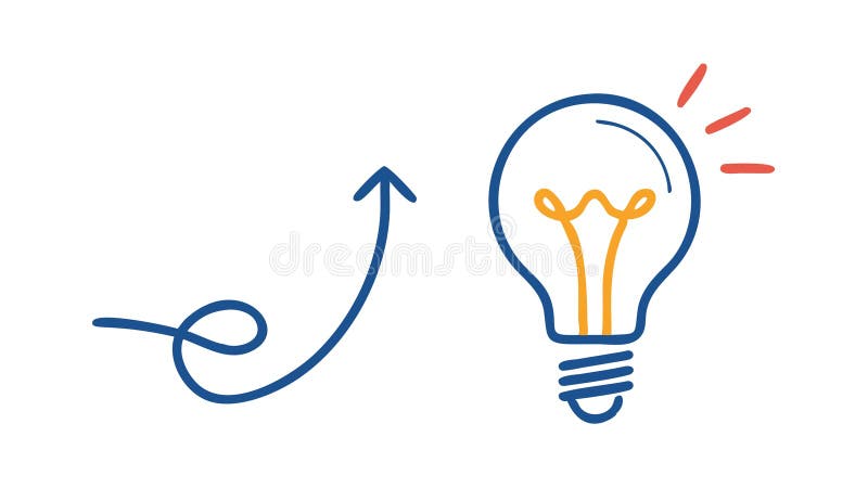 Idea Development Arrow, Creative Process Insight, Vector Design ...