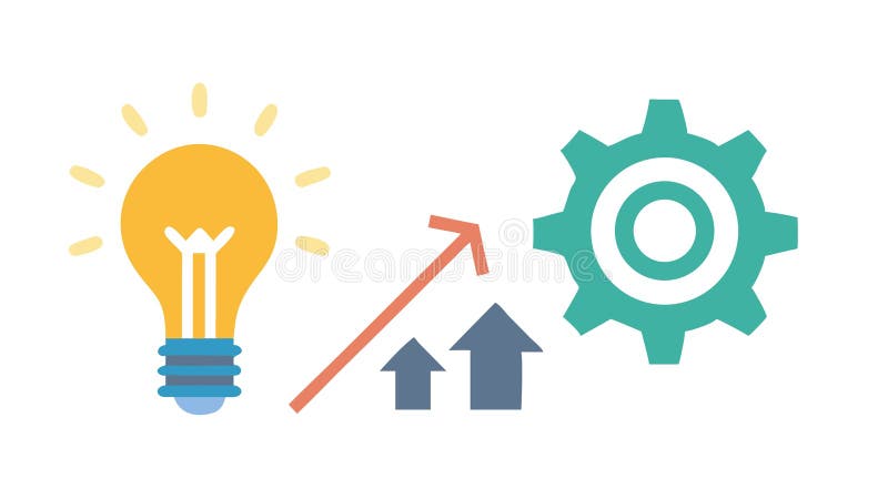 Idea Development Progress: Technical Innovation. Vector Design Generative AI Stock Vector ...