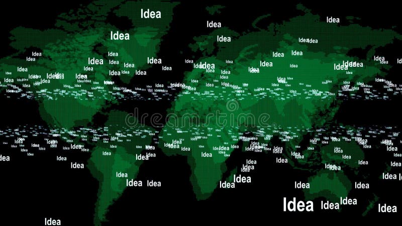 Idea Distribution Across a Stylized Global Map Design Stock Video ...