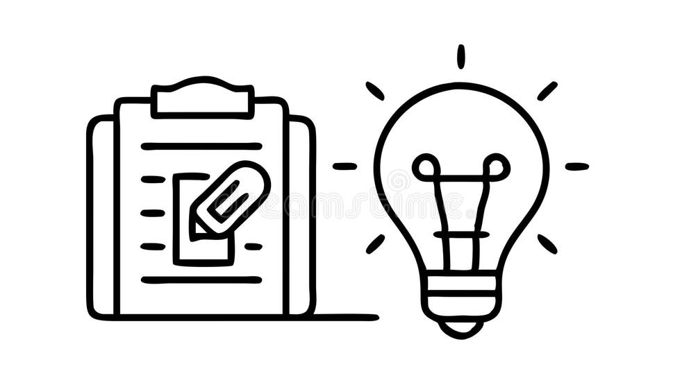 Idea Documentation Icon: Concept Notes Knowledge Management, Vector ...